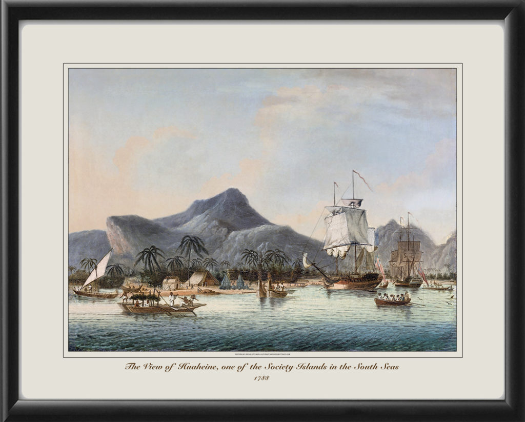 Moorea French Polynesia 1778 - Vintage City Maps, Restored City Maps